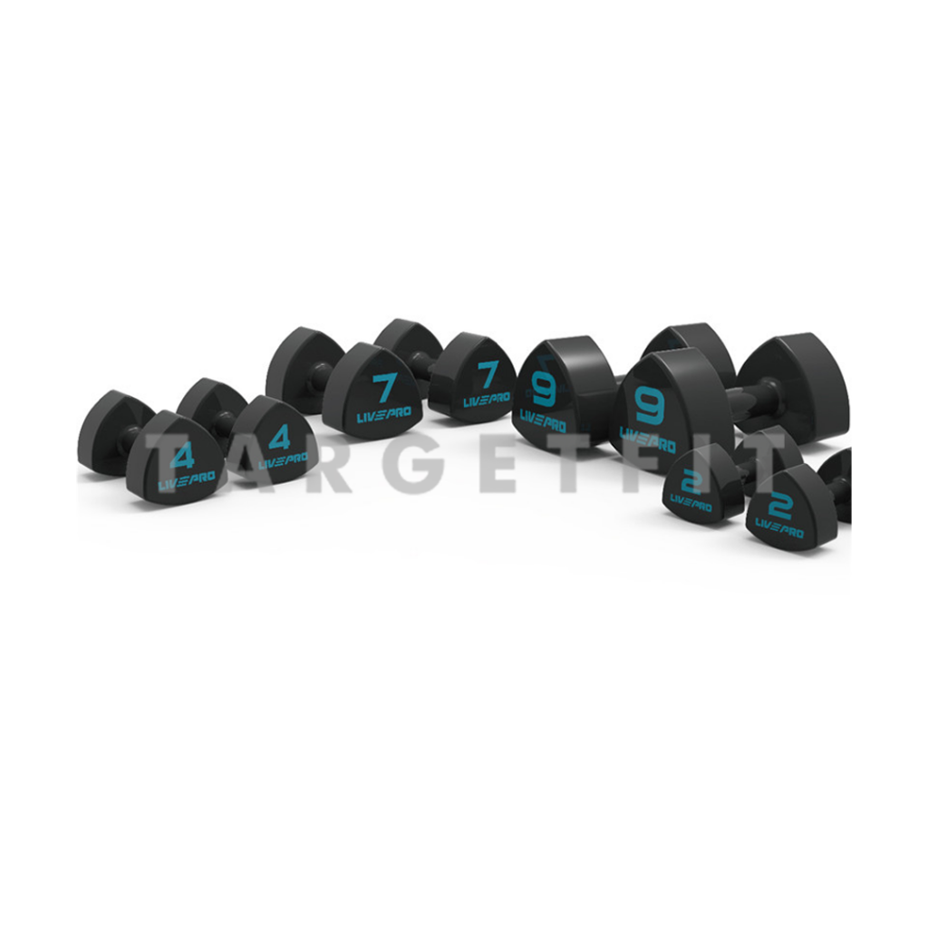 Studio Dumbbell Set 1kg s/d 10kg Livepro - Targetfit