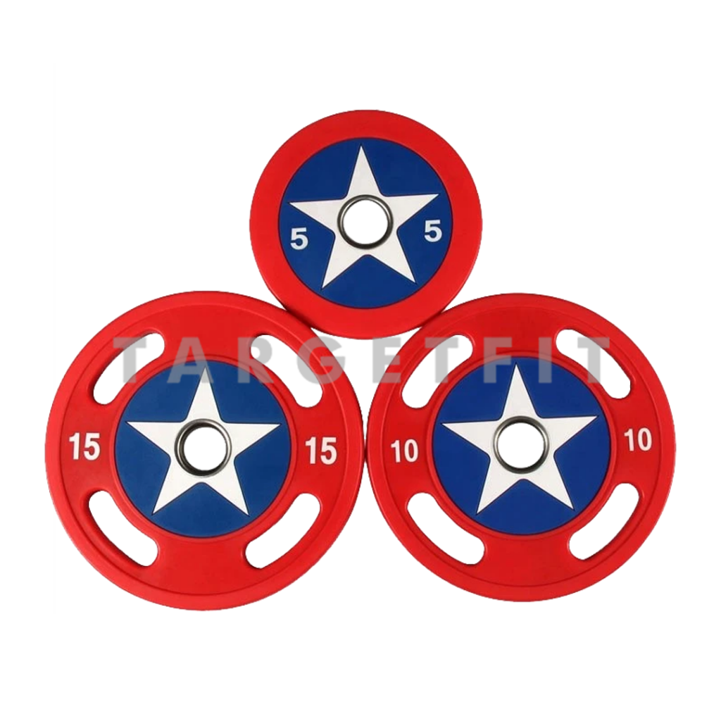 Captain America Polyurethane Olympic Weight Plate Target 2.5KG s/d 25KG ...