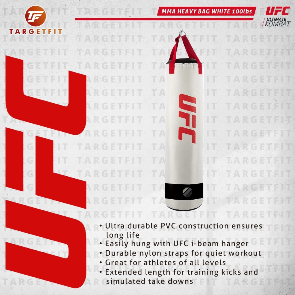 UFC MMA Heavy Bag 100lb White Filled - Targetfit